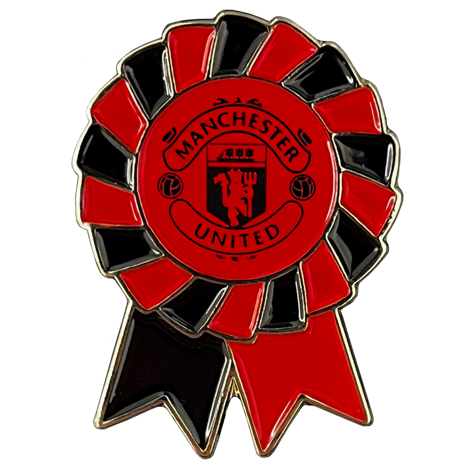 Manchester United FC Rosette Pin Badge